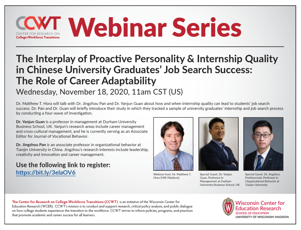 The Interplay of Proactive Personality & Internship Quality in Chinese ...