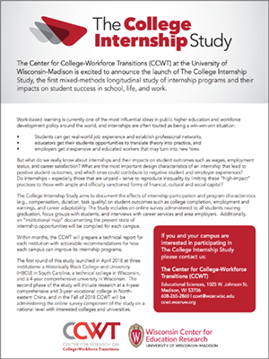 Internships & Work-Based Learning – CCWT – UW–Madison