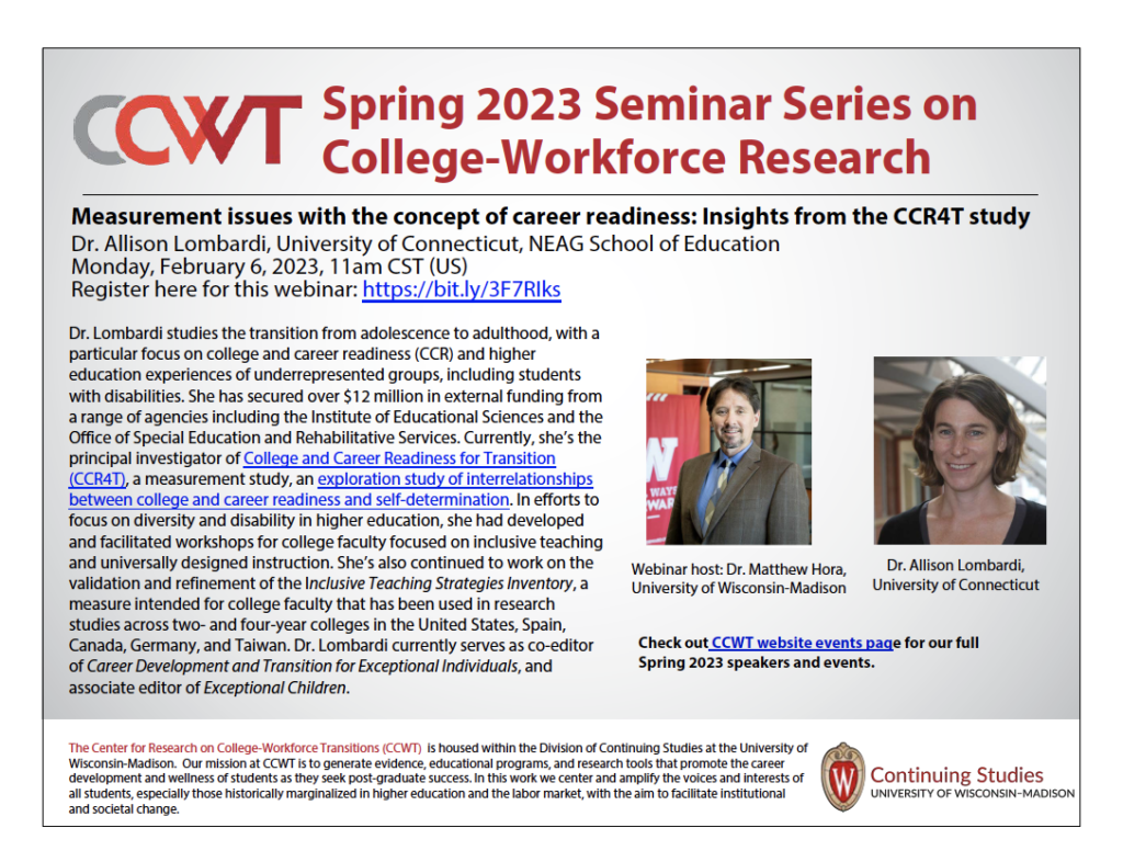 Webinar Series – CCWT – UW–Madison