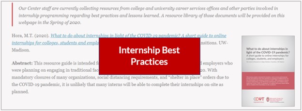 Internship Research Resources – CCWT – UW–Madison